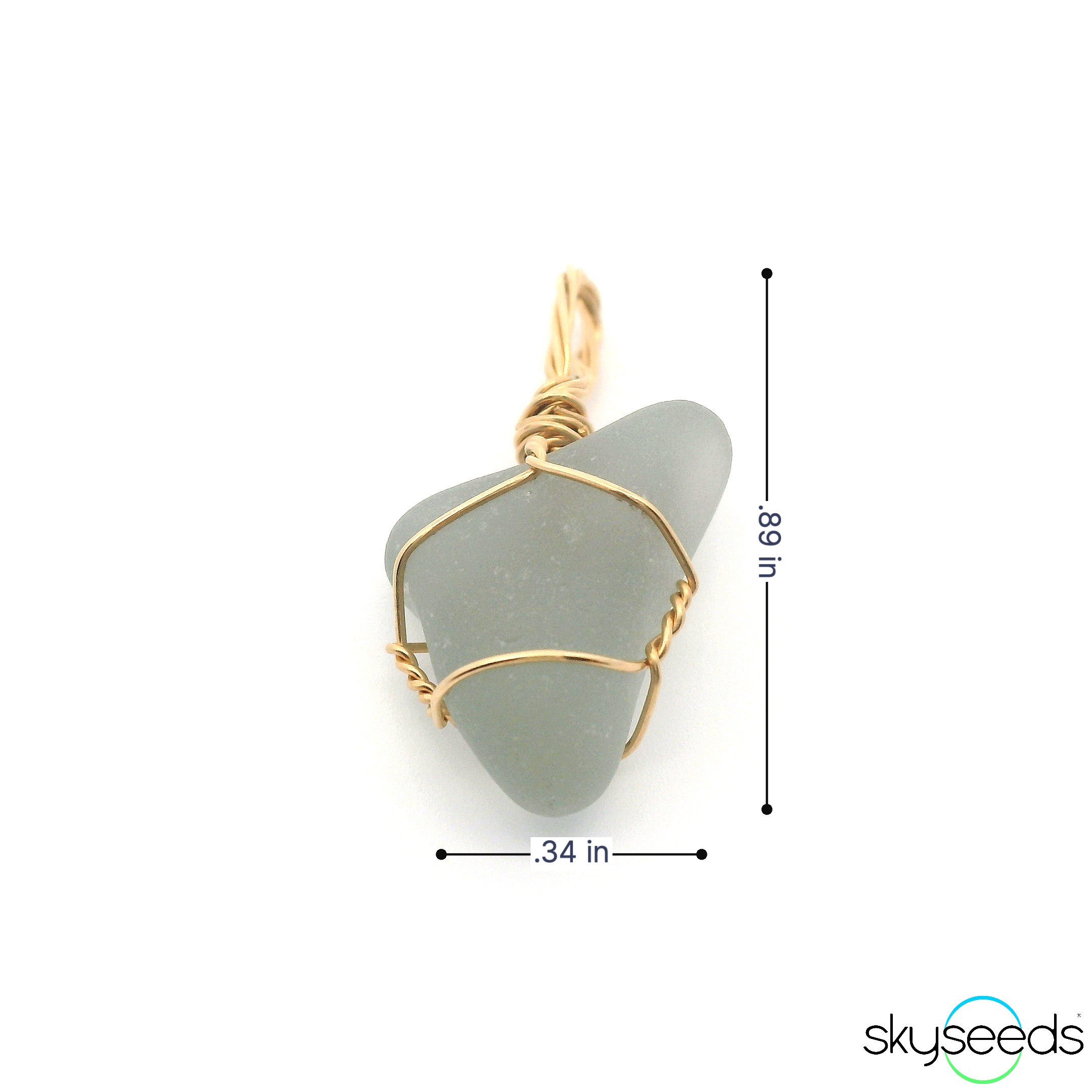 Italian Sea Glass - 14kt Gold Filled Pendant – Skyseed Energy