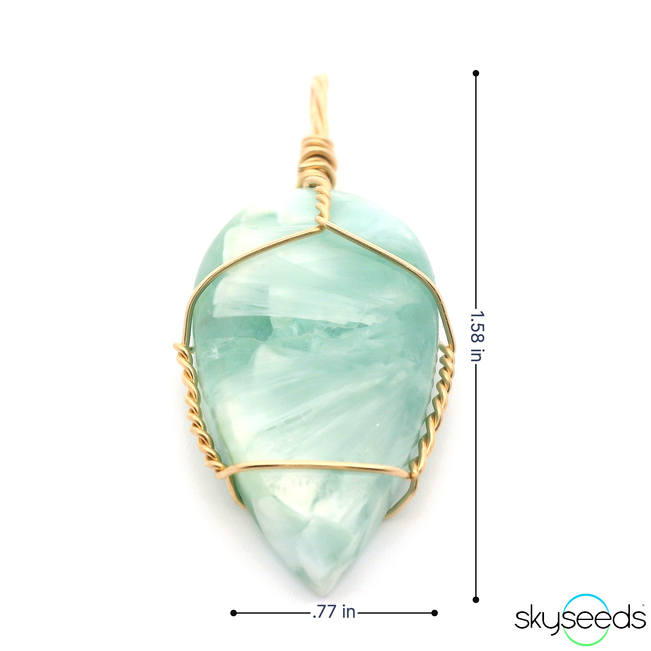 Phoenix Pectolite - 14kt Gold Filled Pendant – Skyseed Energy